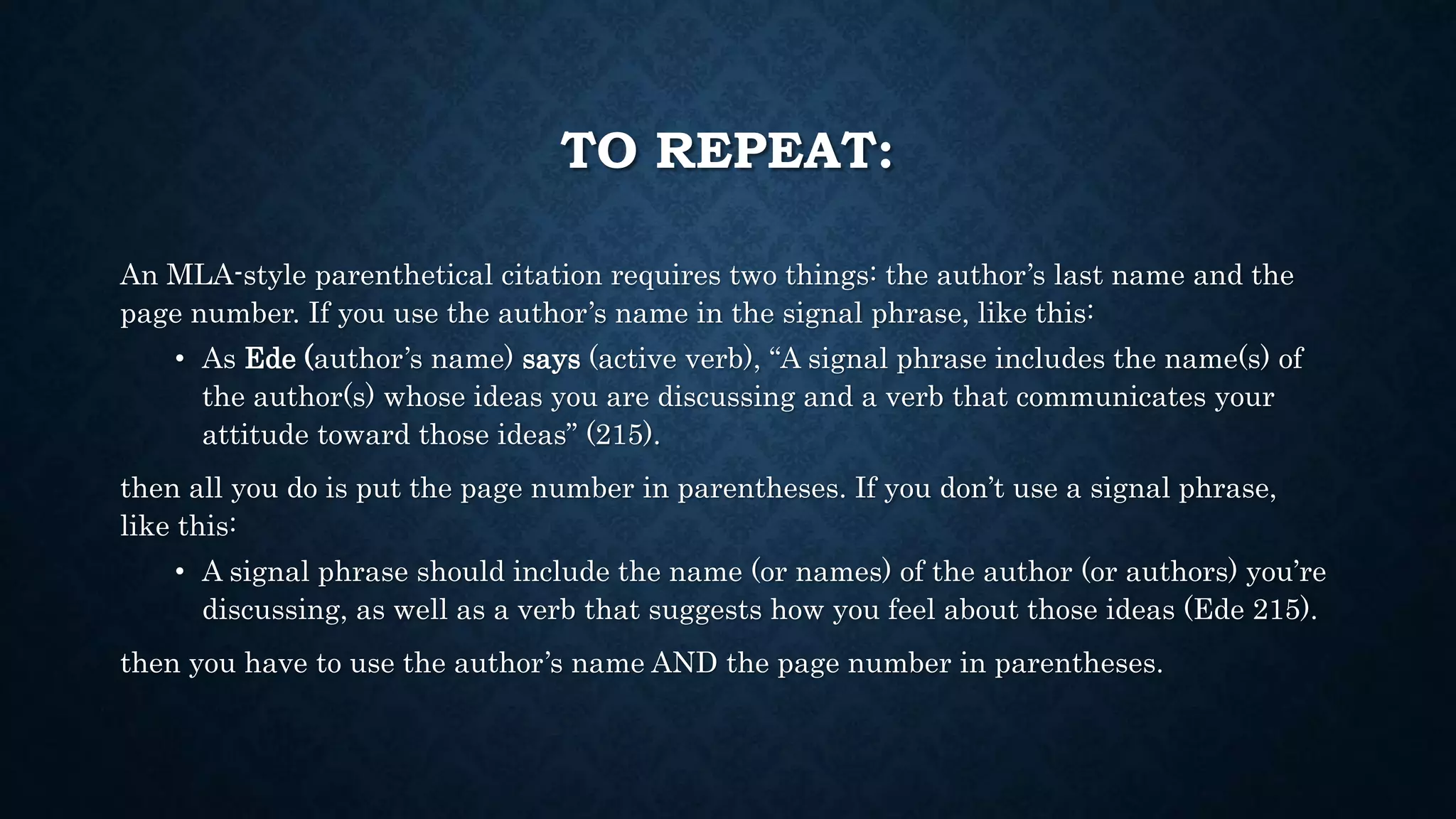 Major assignment 3 lecture nine integrating quotes | PPT