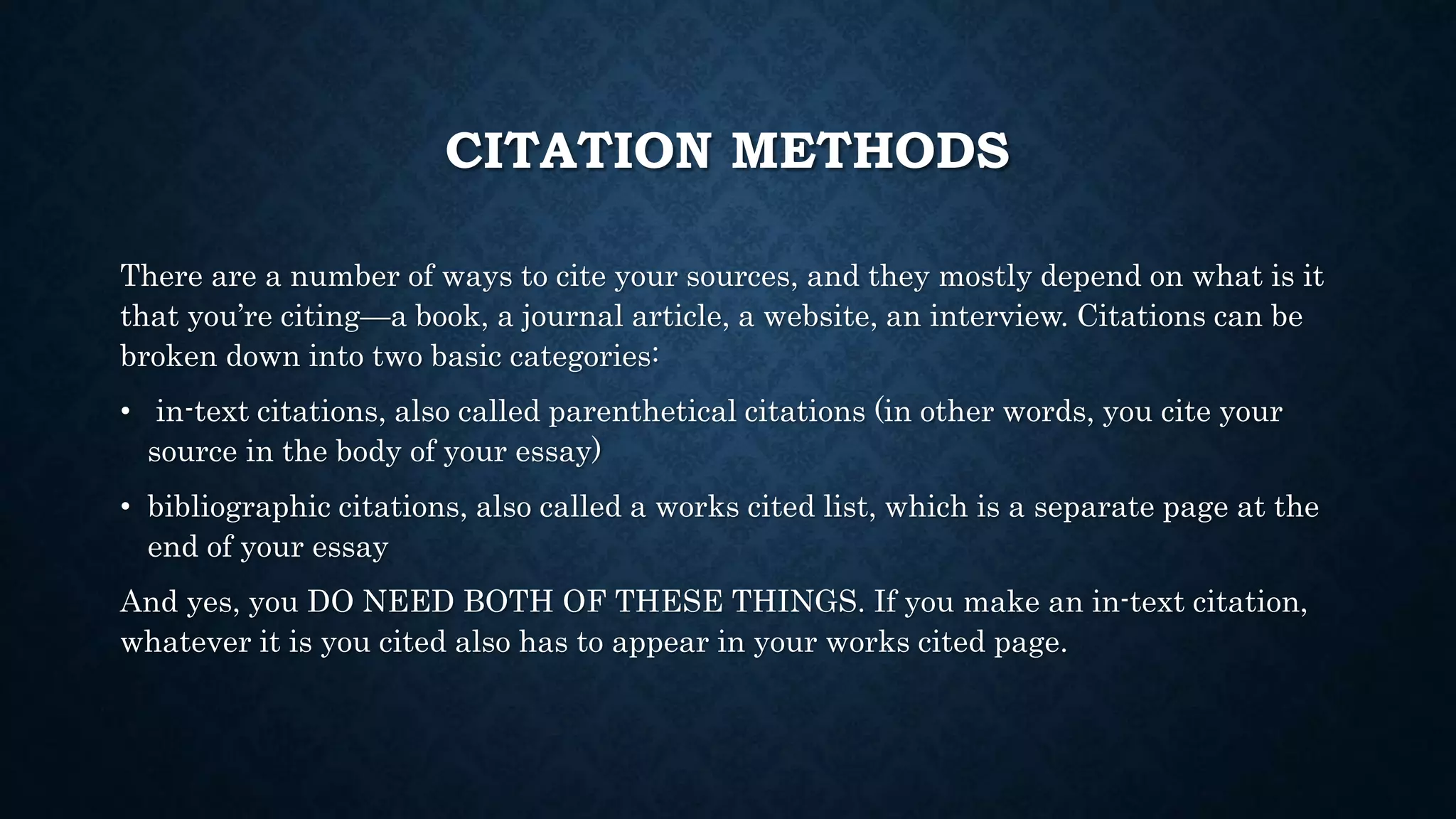 Major assignment 3 lecture nine integrating quotes | PPT