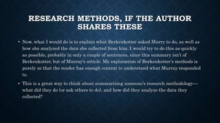 Major assignment 3 lecture six summarizing the text | PPT