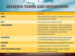 Major aviation terms for Cabin Crew Members. | PPTX