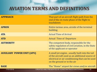 Major aviation terms for Cabin Crew Members. | PPTX