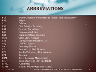 Major aviation terms for Cabin Crew Members. | PPTX
