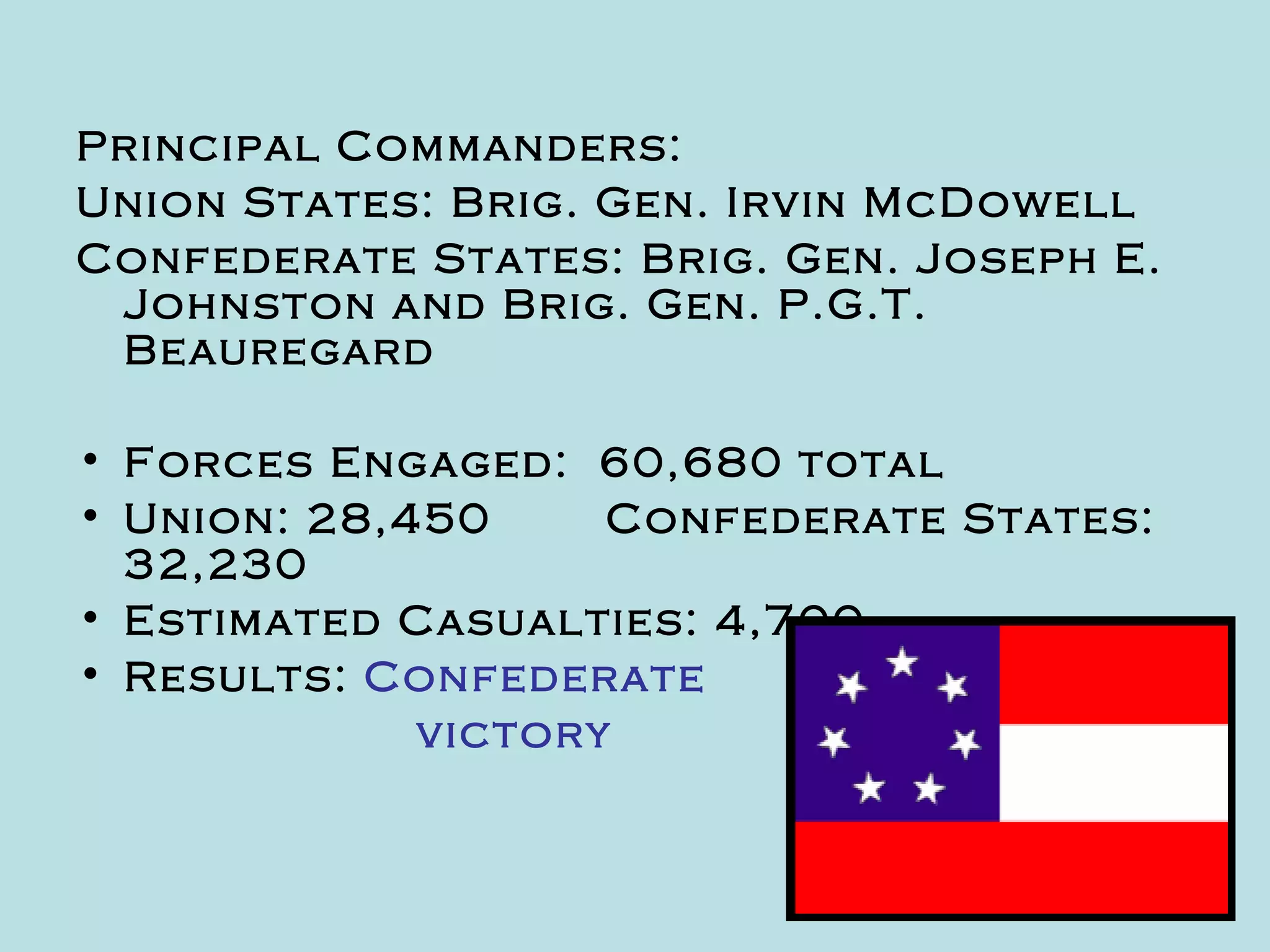 Major battles of the American Civil War | PPT