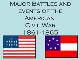 Major battles of the American Civil War | PPT