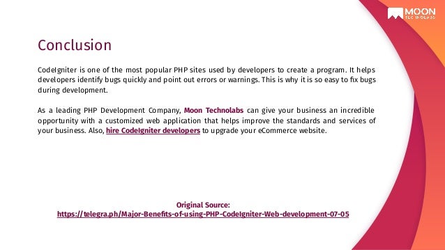 Major Benefits of using PHP CodeIgniter Web development.pdf Major Benefits of using PHP CodeIgniter Web development.pdf