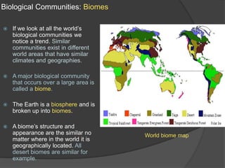 Major biological communities | PPT