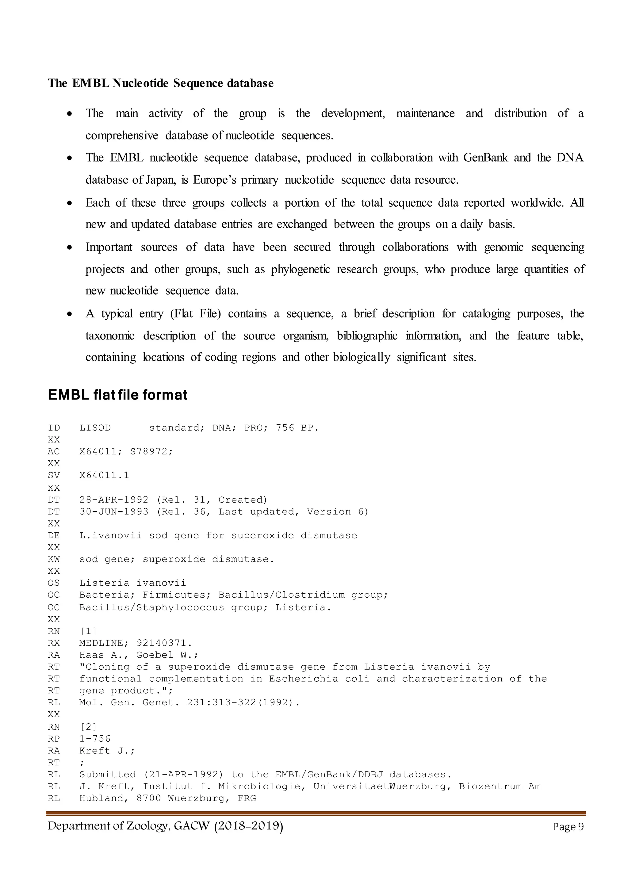 Major Biological Nucleotide Databases Pdf 