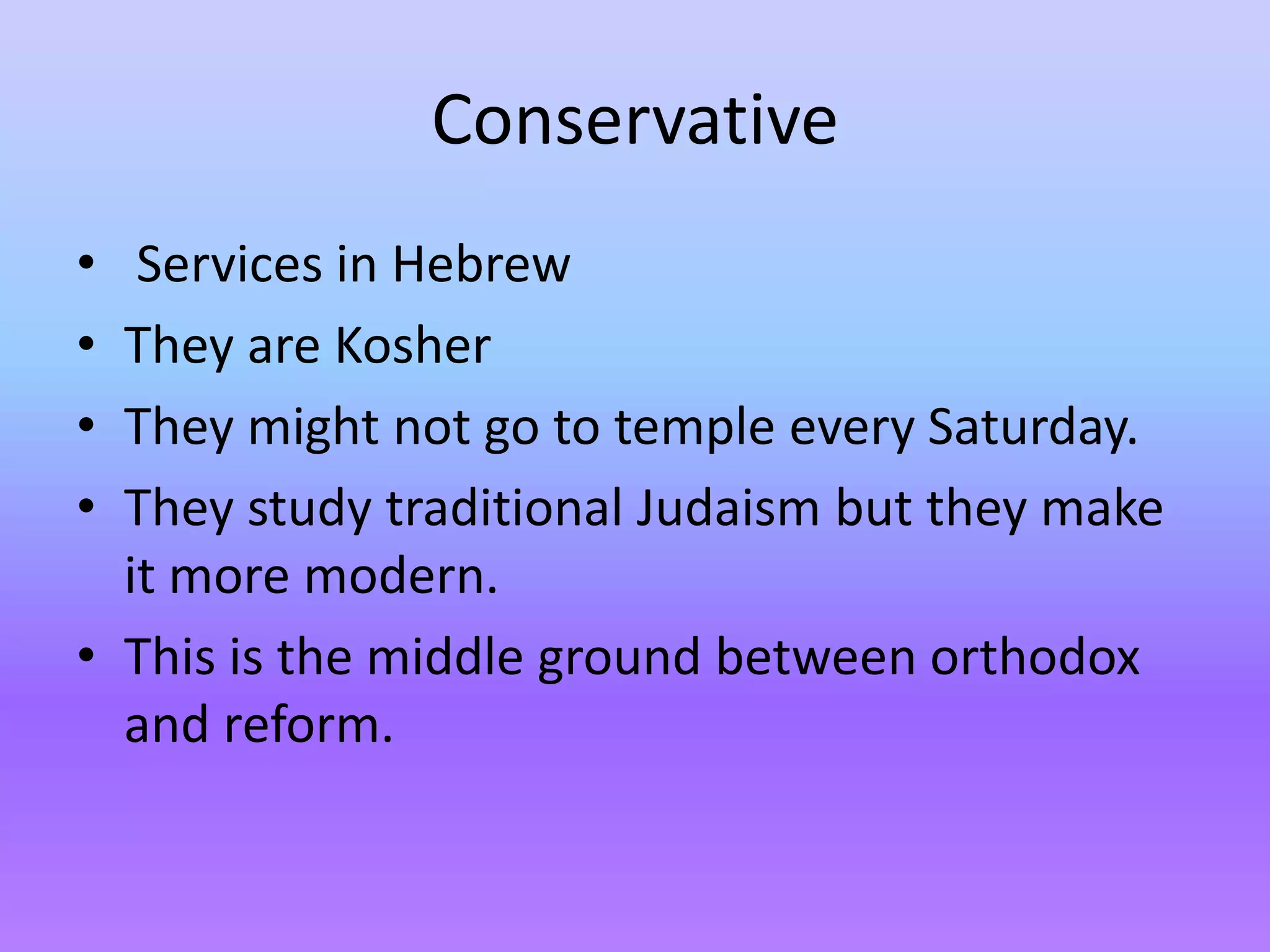 Major branches of judaism | PPTX
