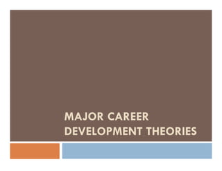 Career Development Theories | PDF