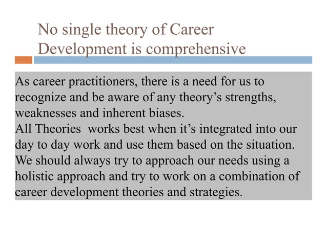 Career Development Theories | PDF