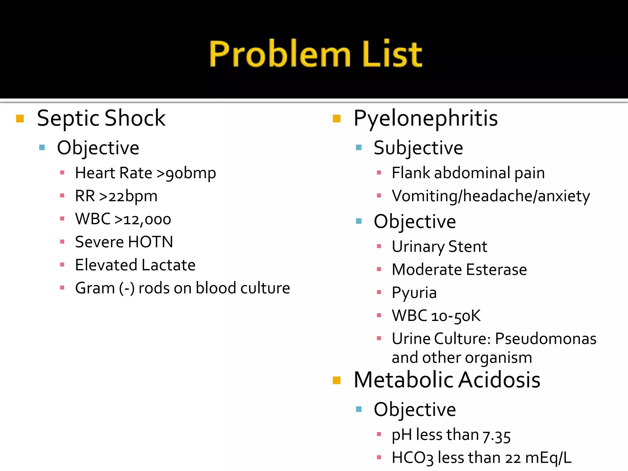 Major Case Presentation Septic Shock | PPTX