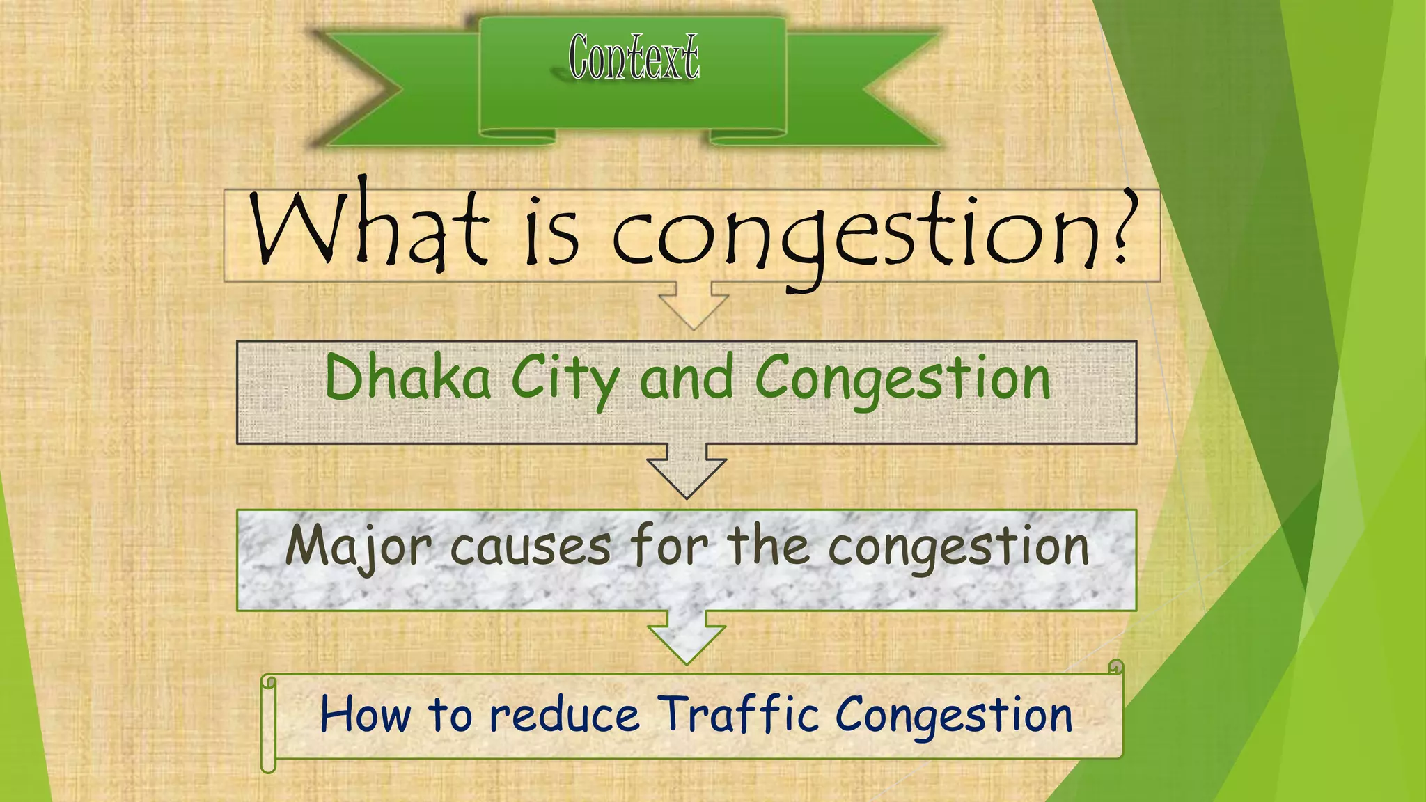 Major causes of traffic congestion in dhaka city | PPT