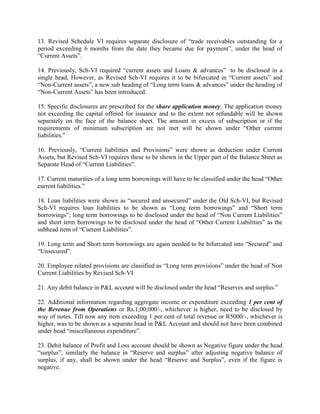 Major changes in comparison to old schedule vi | DOC