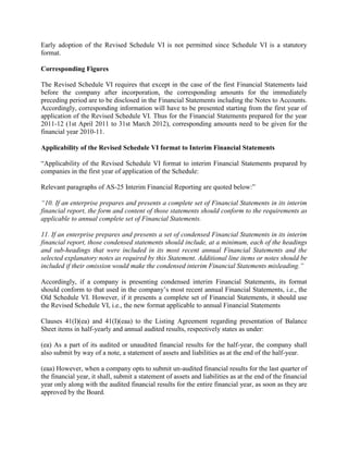 Major changes in comparison to old schedule vi | DOC