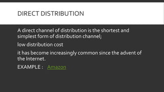 Major channels used in the distribution of consumer | PPT