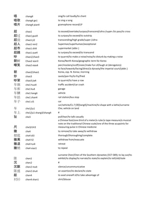 Major chinese vocabulary | PDF