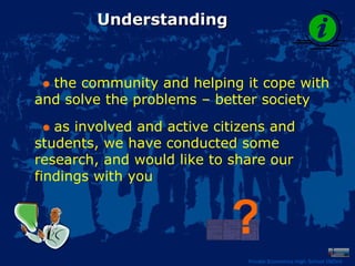 Major Community Problems - made by students of Inova | PPT