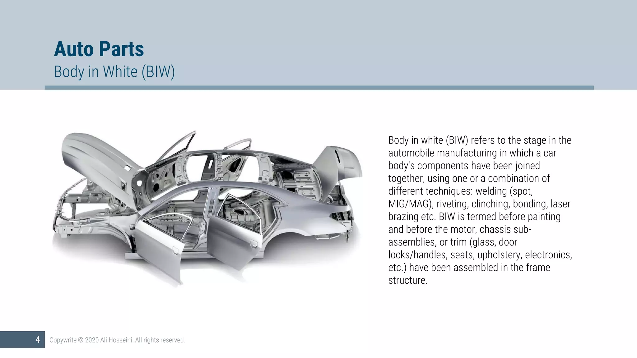 Major Components of Car Body | PDF