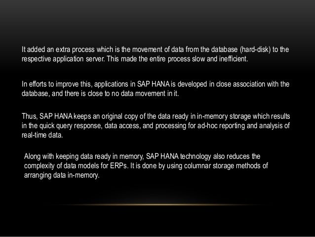 Major components of sap hana | PPTX
