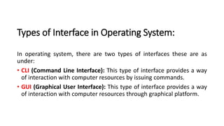 Major concepts of operating system | PPT