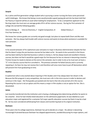 Major Confusion: Helping Students Navigate Through a Maze of Majors | PDF