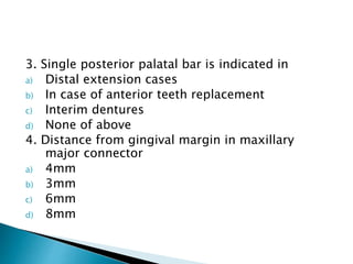 Major connector removable partial denture | PPTX