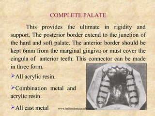 Major connectors/ General orthodontics | PPT | Dental Health | Diseases ...