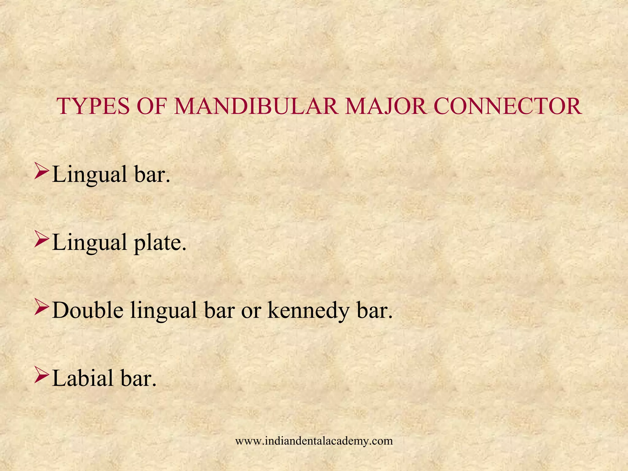 Major connectors/prosthodontic courses | PPT | Dental Health | Diseases ...