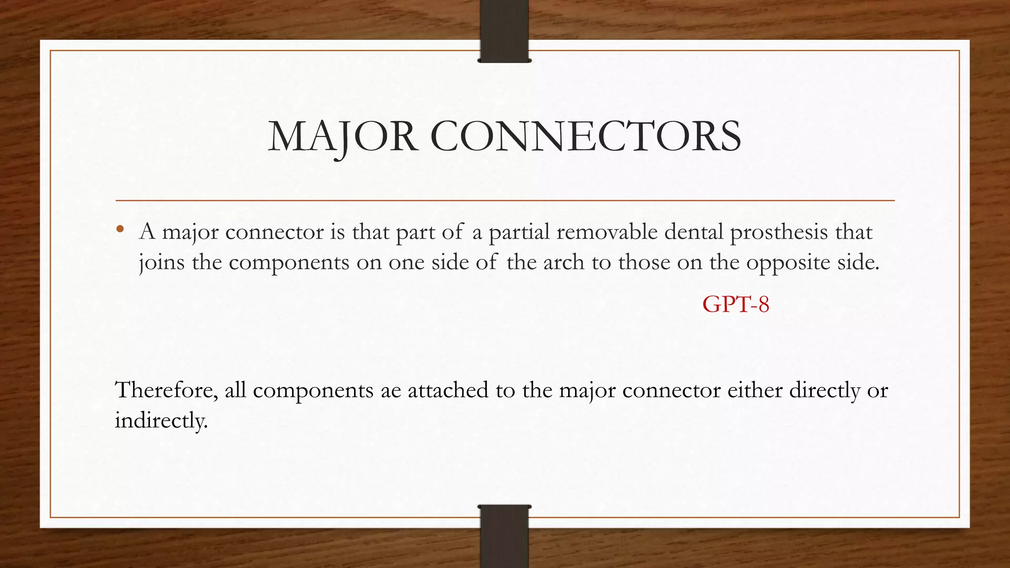 Major connectors | PPTX