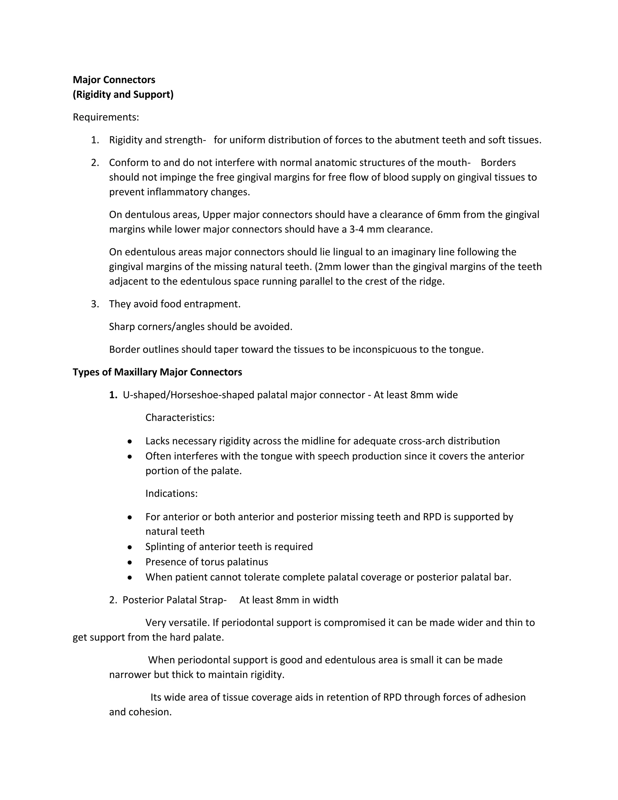 Major connectors notes | DOCX