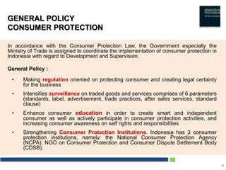 Major Consumer Protection Law in Indonesia 2012 | PPT