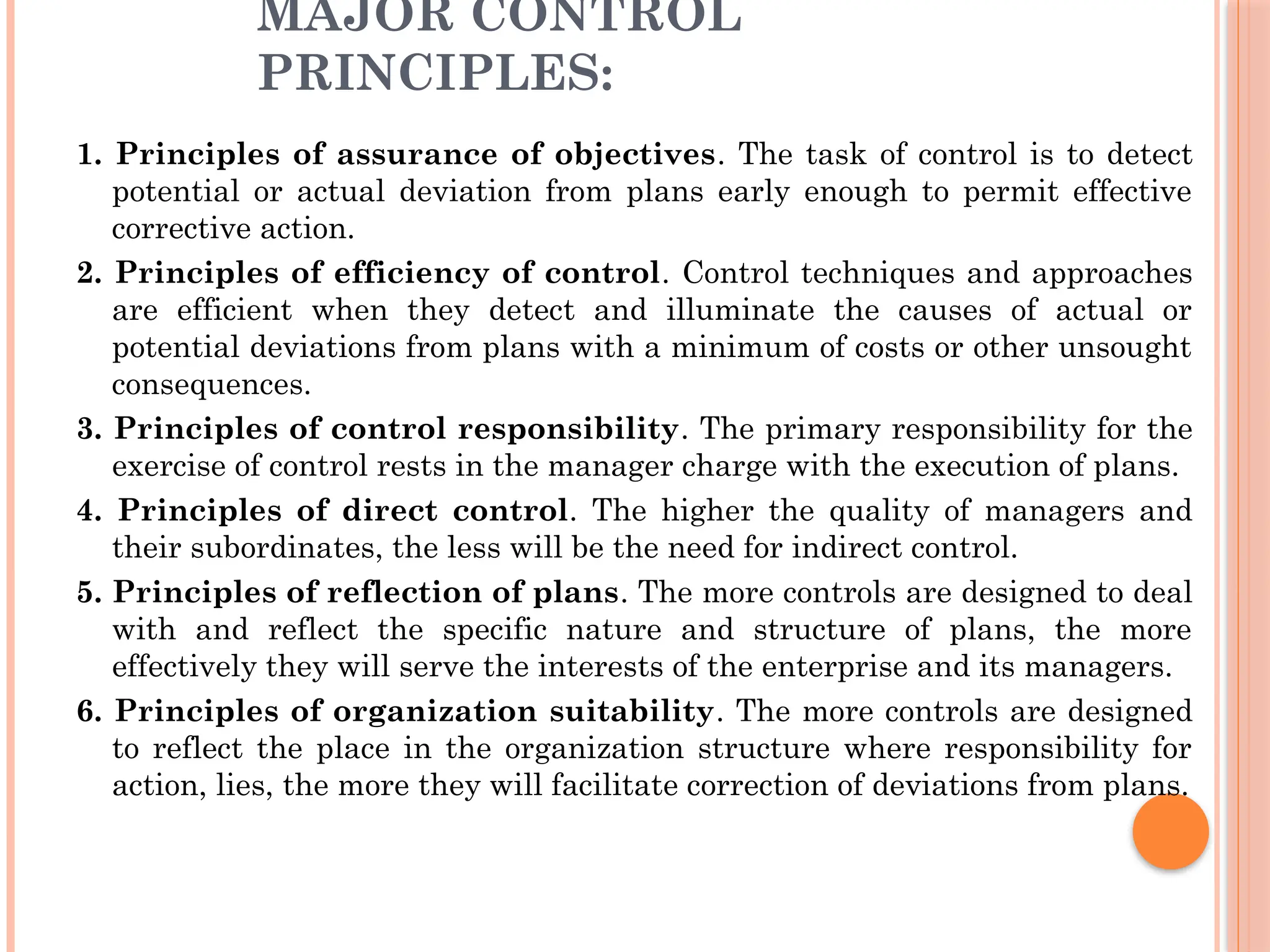 MAJOR CONTROL PRINCIPLES INCLUDING BUDGETING .pptx