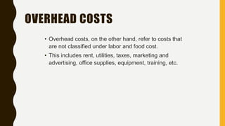 Major costs & how to reduce them | PPTX | Food Industry | Industries