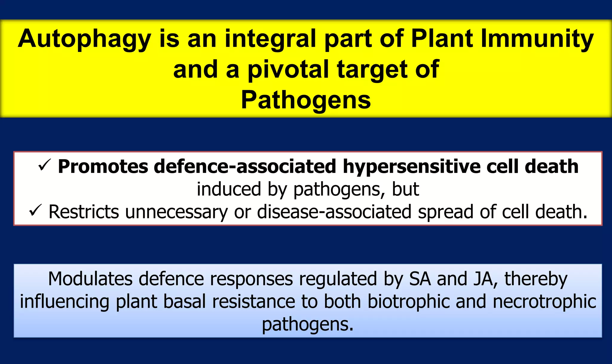 Molecular mechanisms of Autophagy and its Role in Plant Immunity ...