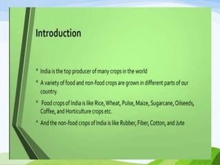 Major crops in India | PPT