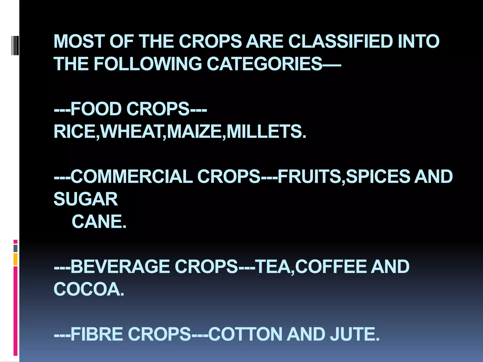 Major crops and agriculture g8 cbse | PPT