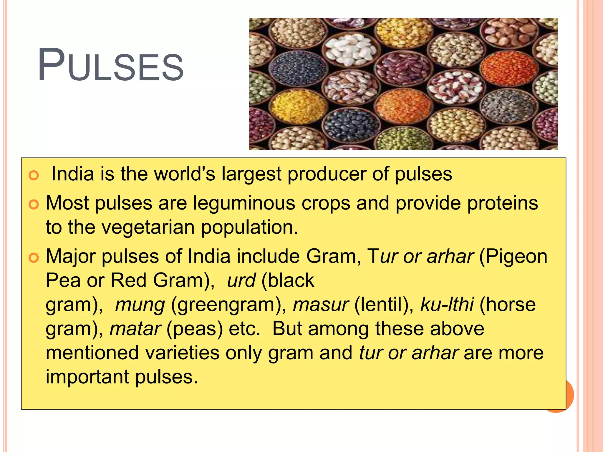 Major crops in India -Food processing.pptx