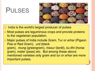 Major crops in India -Food processing.pptx