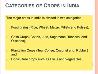 Major crops in India -Food processing.pptx