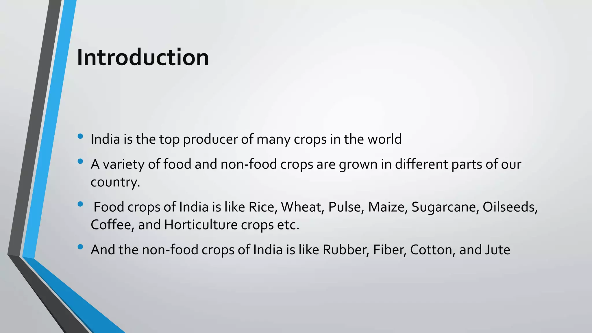Major crops of india | PPTX