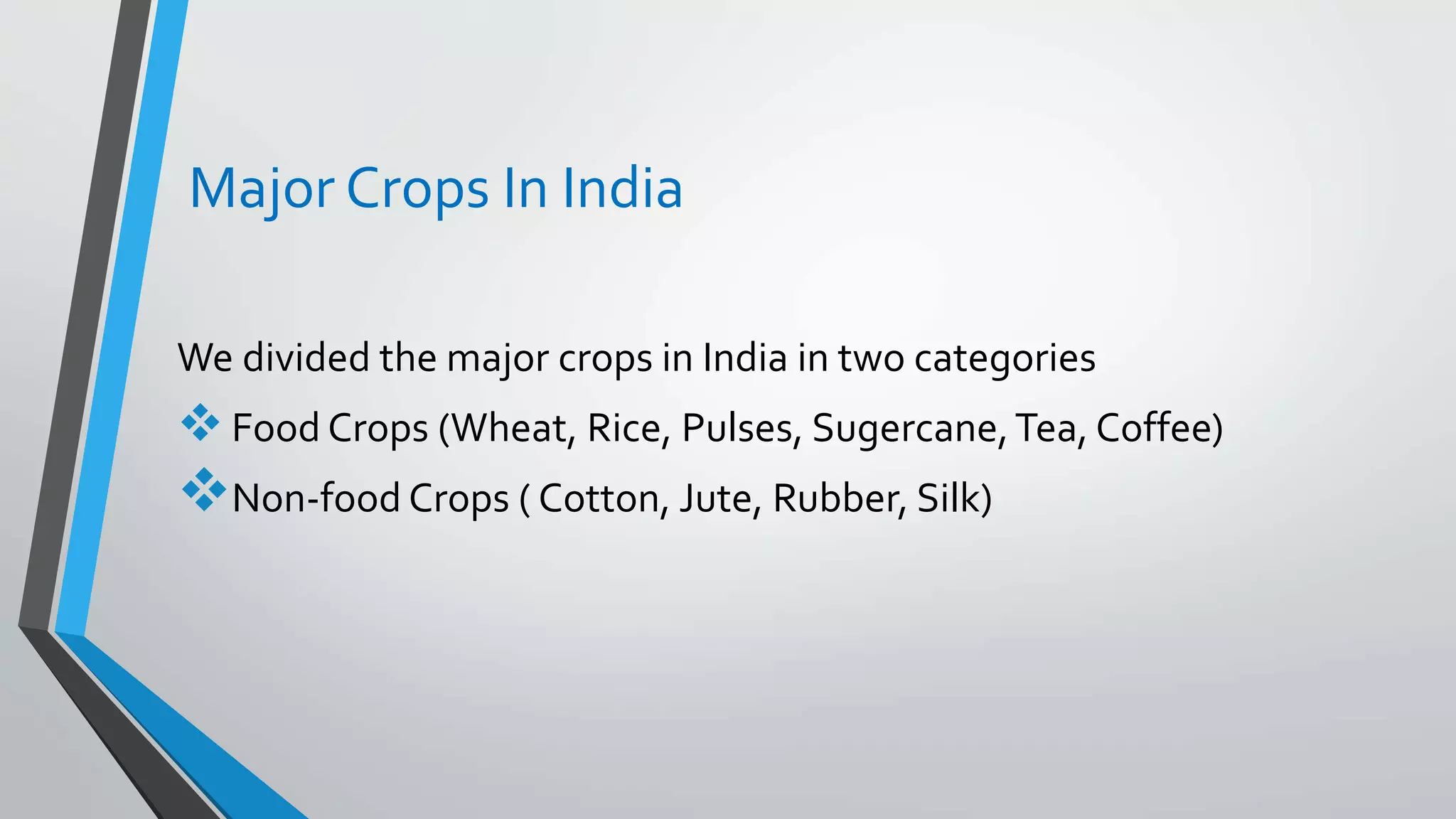 Major crops of india | PPTX