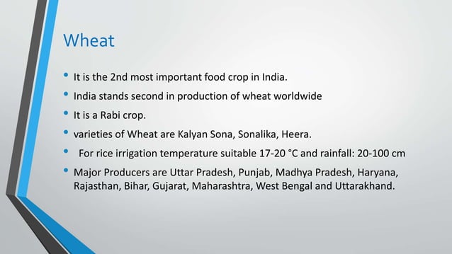 Major crops of india | PPTX