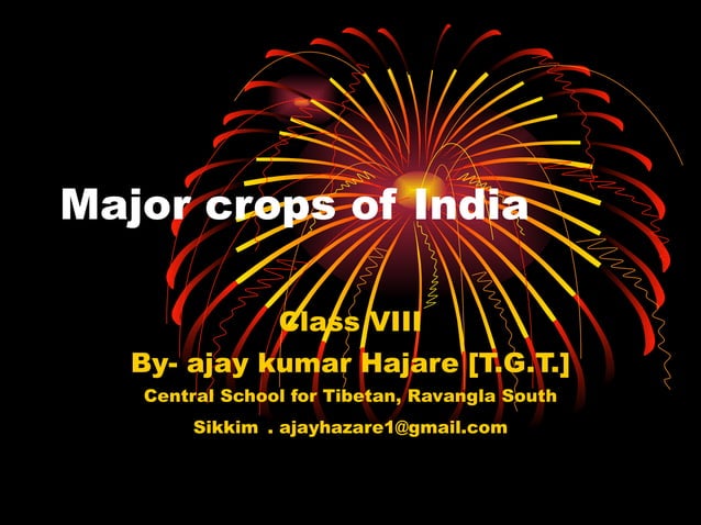 Major crops of india powerpoint presentation | PPT | Agriculture ...