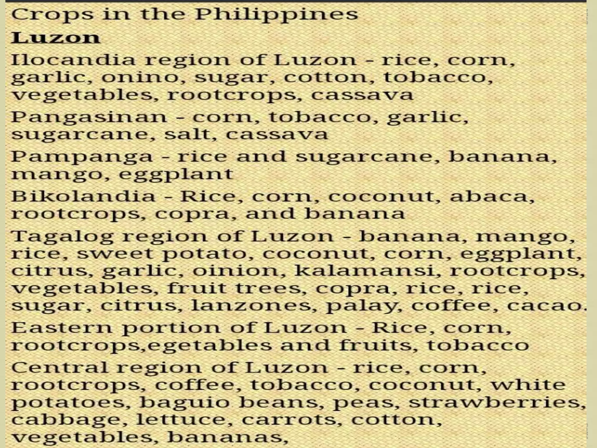 MAJOR CROPS OF THE PHILIPPINES AND THEIR GEOGRAPHIC.pptx
