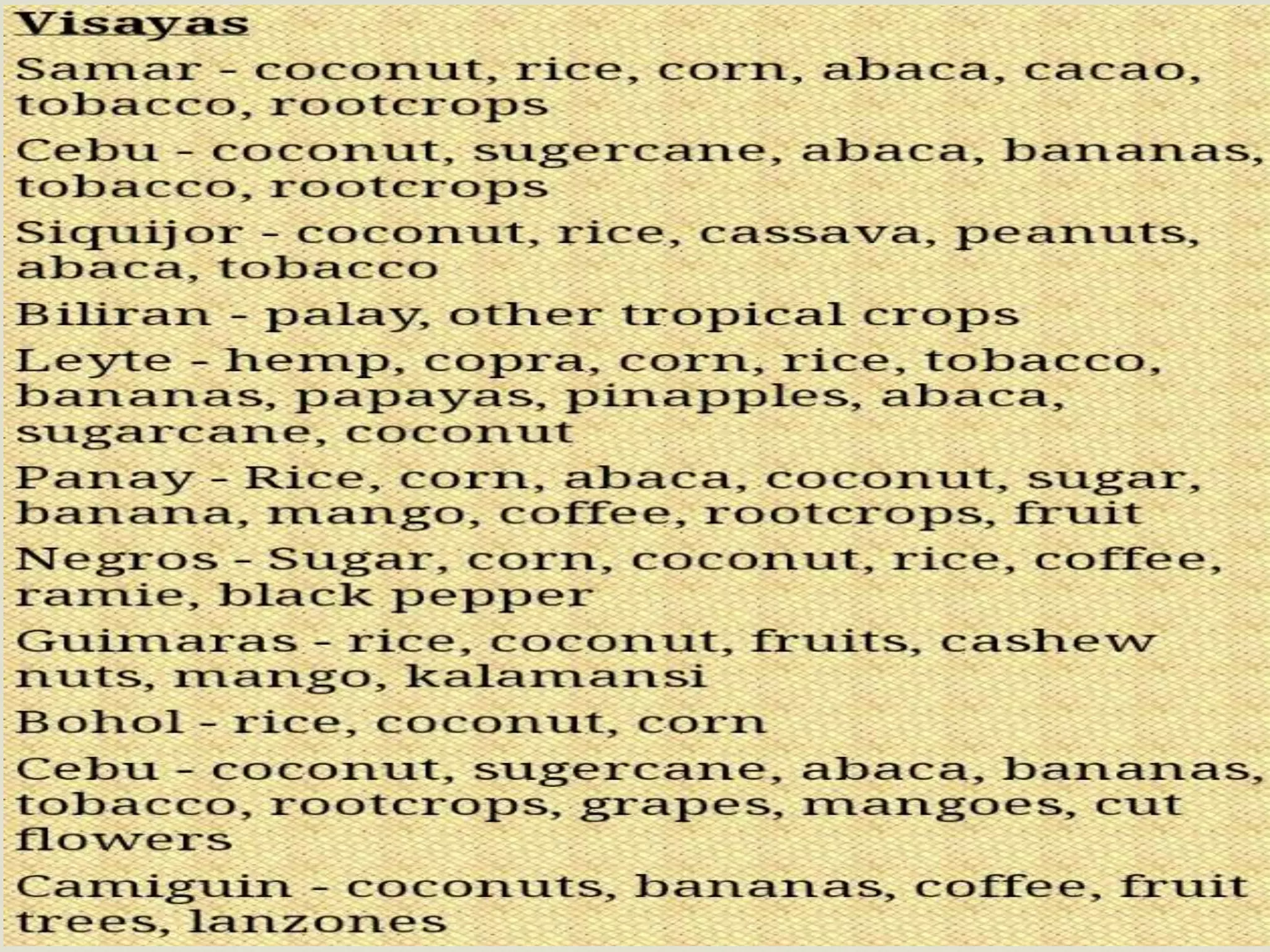 MAJOR CROPS OF THE PHILIPPINES AND THEIR GEOGRAPHIC.pptx