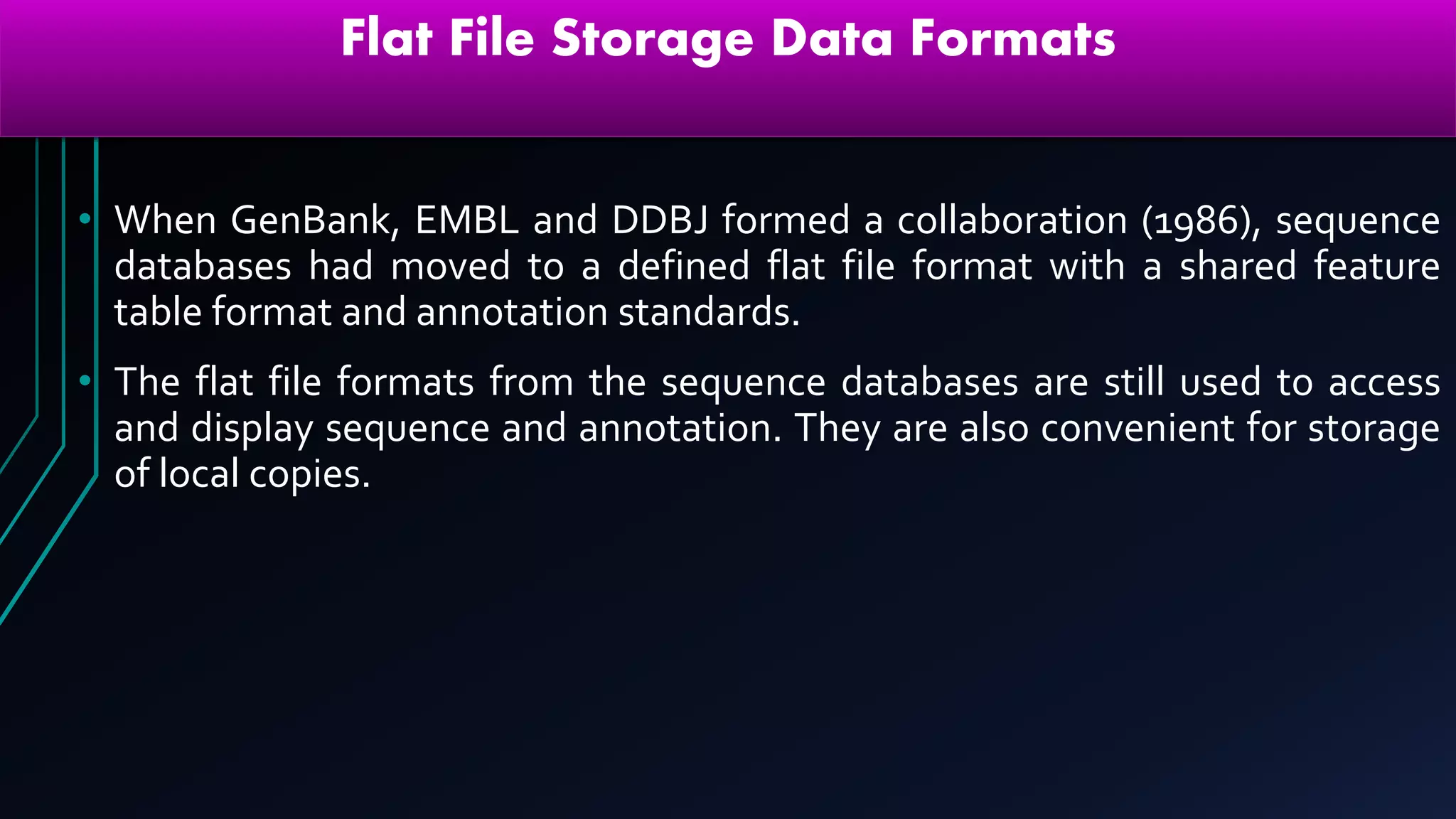Major Databases In Bioinformatics Pptx Databases Computer