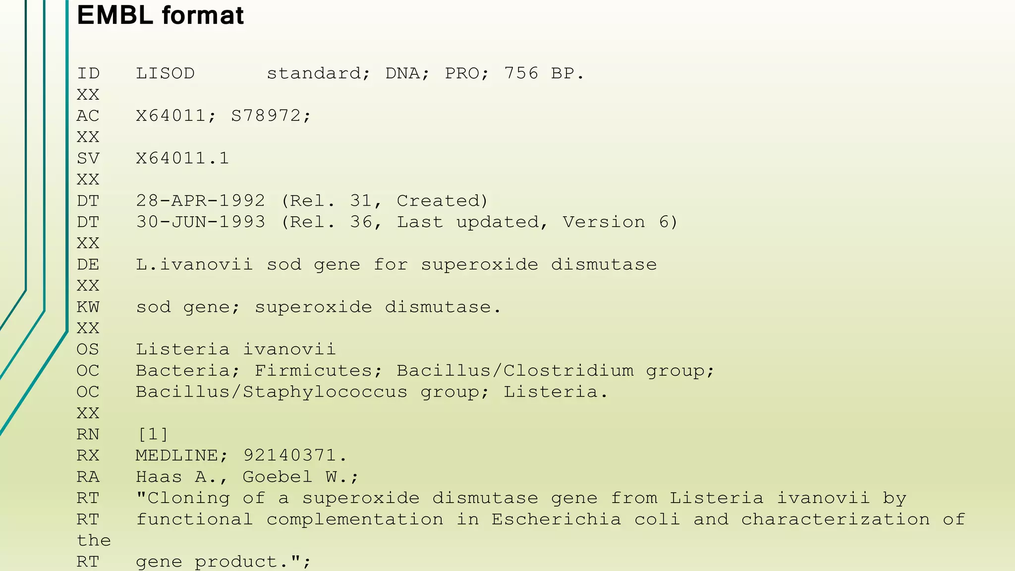 Major Databases In Bioinformatics Pptx Databases Computer