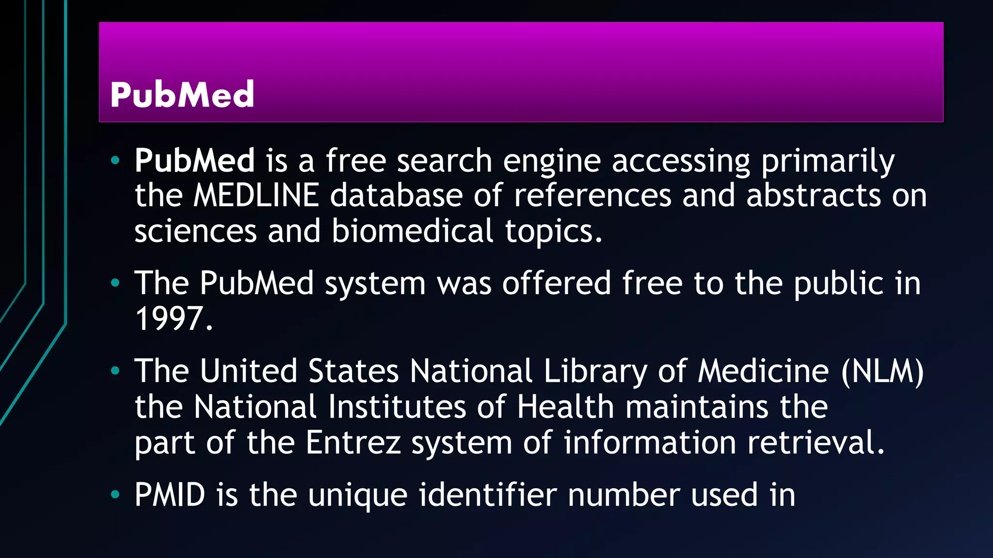 Major Databases In Bioinformatics Pptx Databases Computer Software And Applications