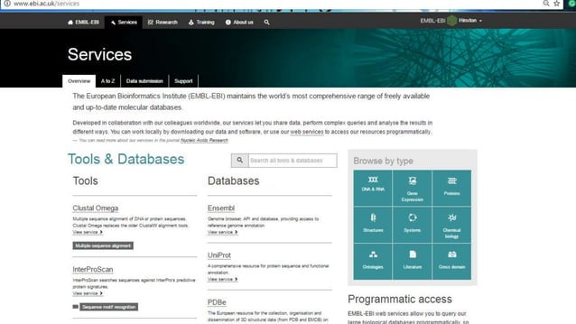 Major databases in bioinformatics | PPTX | Databases | Computer ...