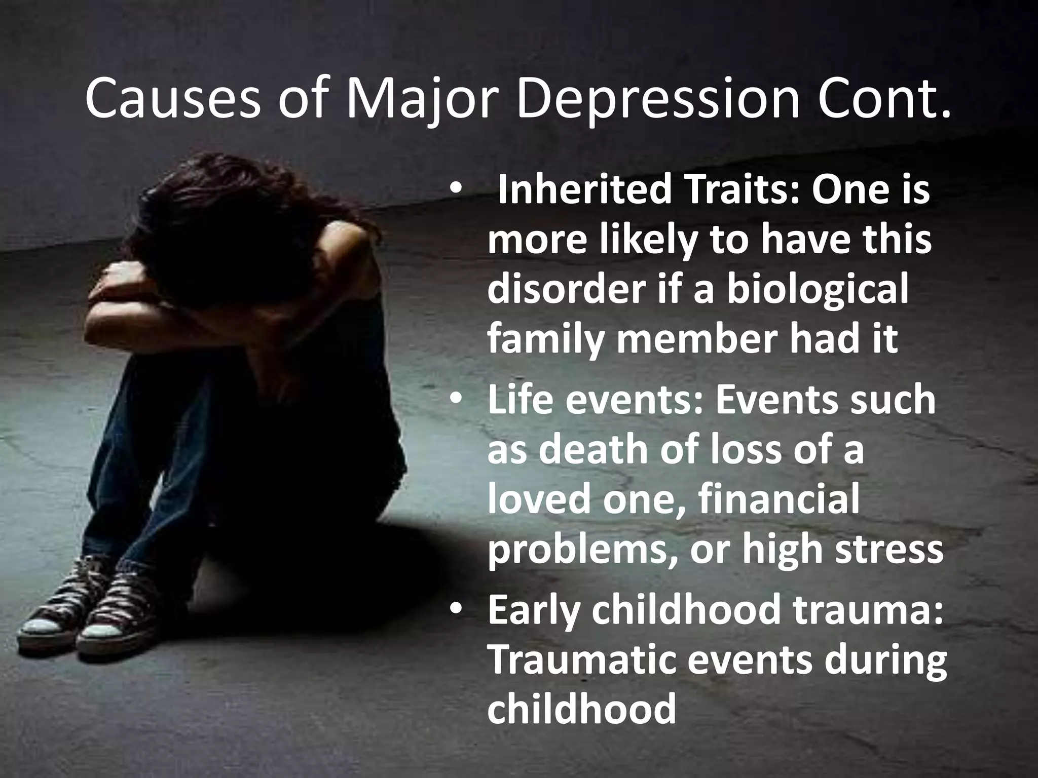 Major depression powerpoint | PPTX | Mental Health | Diseases and ...